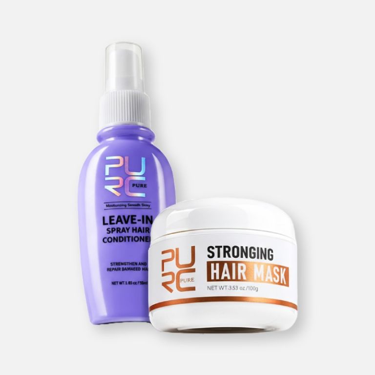Leave-In Hair Conditioner Spray & Batana Hair Mask Combo - PURC Organics