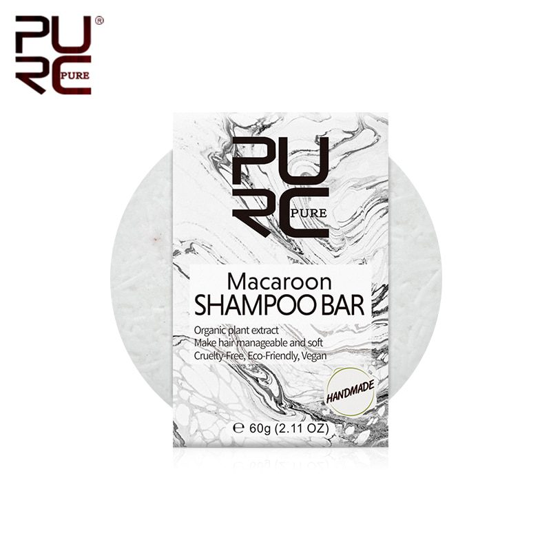 Macaroon Shampoo Bar - Infused With Coconut Oil - PURC Organics